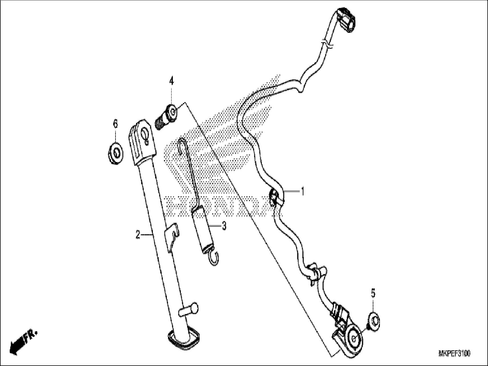 Honda CB500FAK 2019 Bar Comp., Side Stand (50530-MGZ-J00)