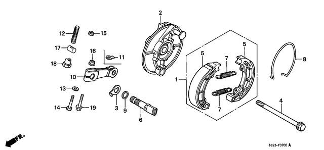 Honda Z50JZ 1979 F-07 Front Brake Panel